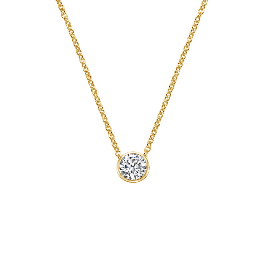 Round Diamond Bezel Necklace – Milliard Diamond Concierge